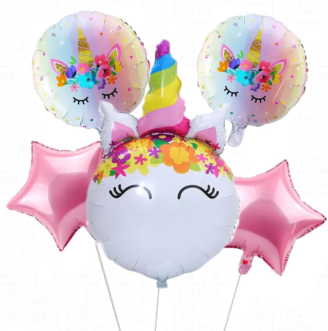 Unicorn Foil Balloons - Set of 5 - Highland Store